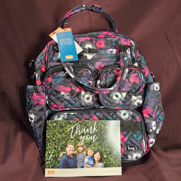lug | Bags | Lug Mini Puddle Jumper Convertible Tote Bag Watercolor ...
